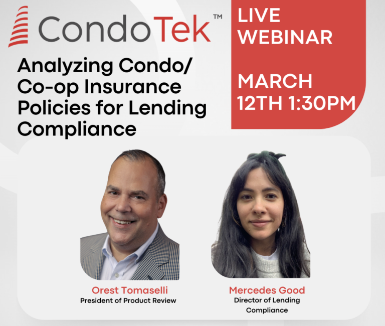 Webinar Alert: March 12th - Analyzing Condo/ Co-op Insurance Policies ...